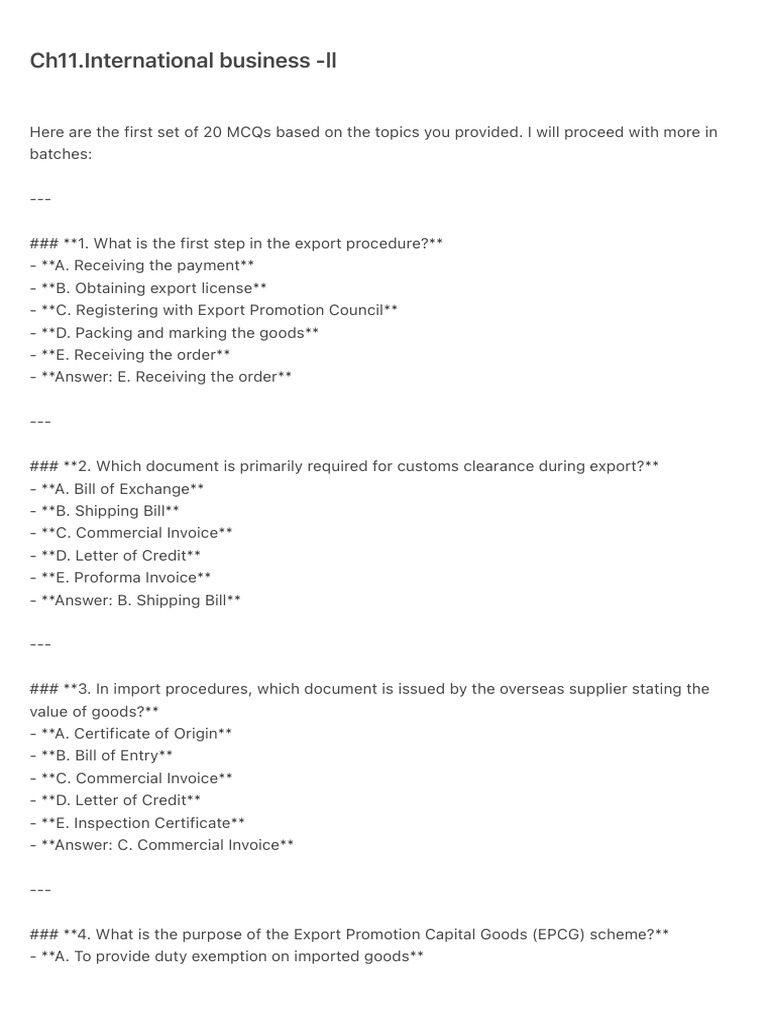 Ch11.International Business - LL | PDF