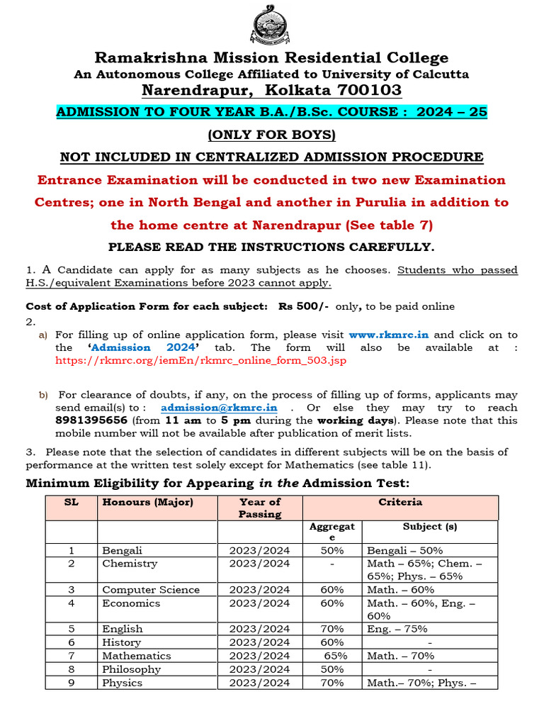 Ug Admission Notification Final 2024 | PDF