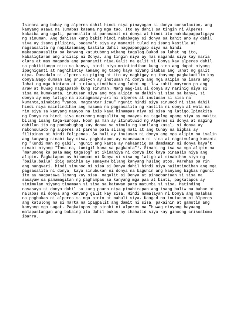 Noli Me Tangere Chapter 39 Summary | PDF