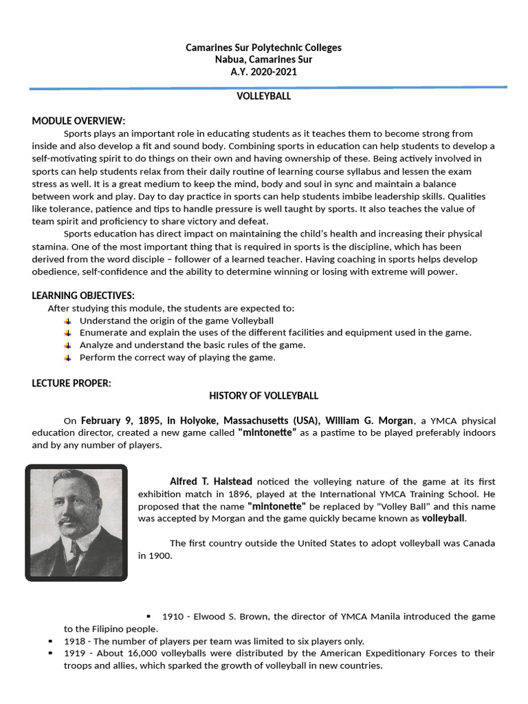 VOLLEYBALL-MODULE | PDF