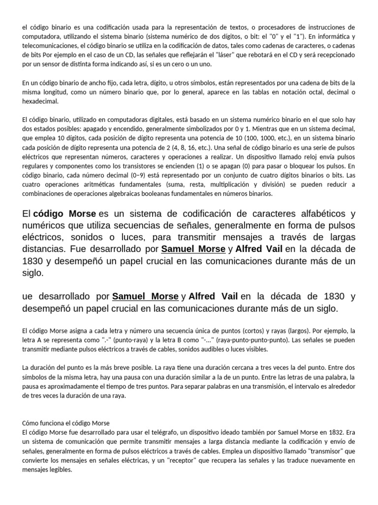 Codigo Binario | PDF