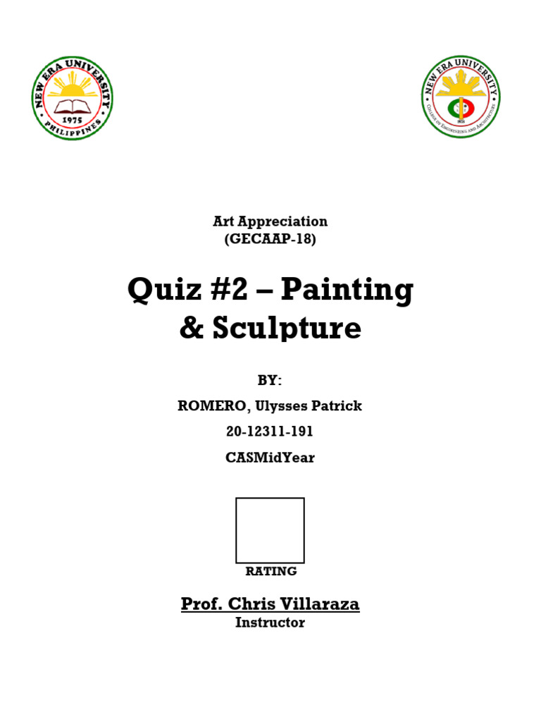 Quiz2 - Painting & Sculpture - ROMERO | PDF