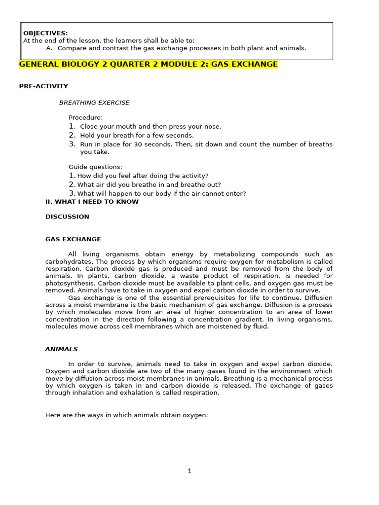 Biology 2 Q2 Module 2 | PDF