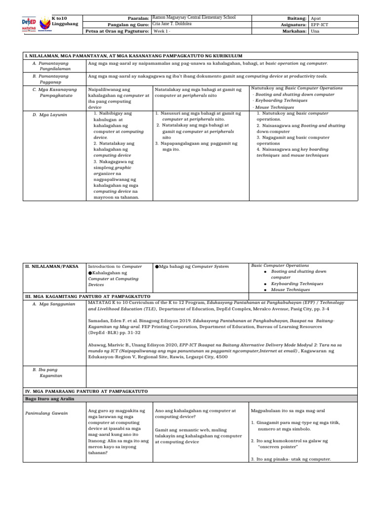 Epp-Ict Q1-W1 | PDF | Computer Architecture | Cyberspace