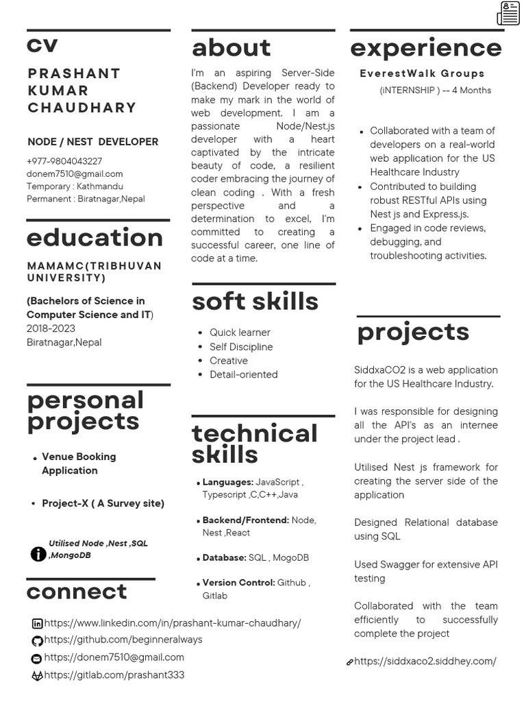 Prashant CH Resume | PDF