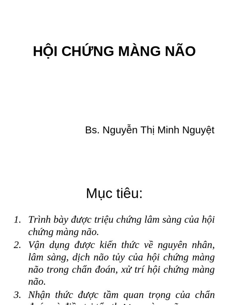 H I CH NG Màng Não | PDF
