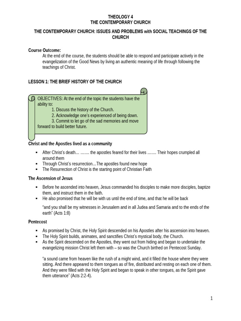 The Church Module 2 | PDF