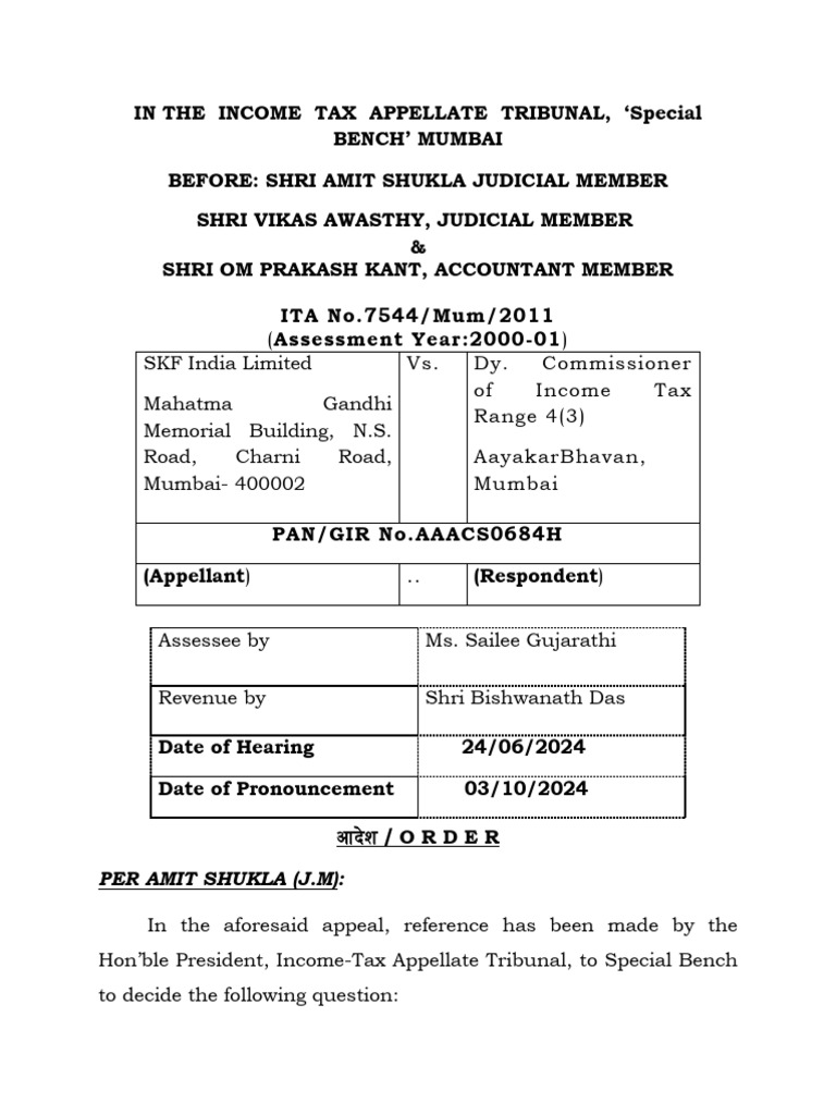 Mumbai Itat Special Bench | PDF