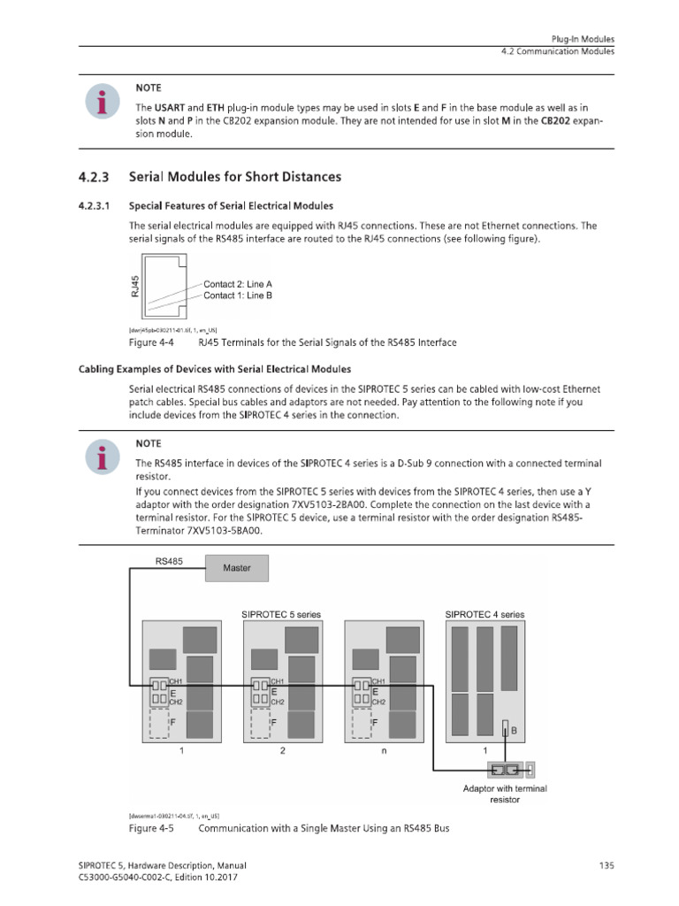 RS485 Port of Siemens Siprotech Relay | PDF