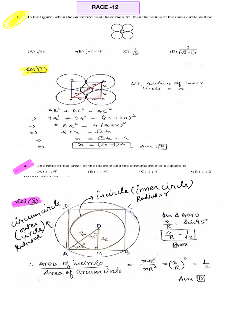 [SOLUTION] maths - Race#012 | PDF