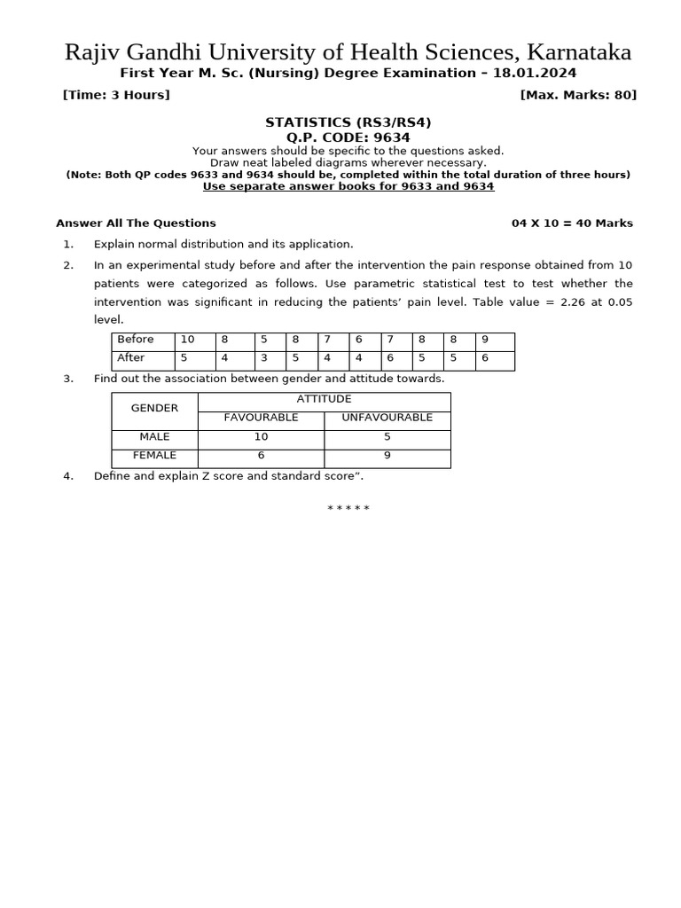 Pgnur - 9634 - Nursing Research & Statistics - TP2 (January-2024) - January-2024 (Oct-23) | PDF