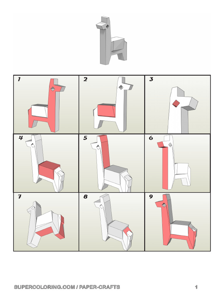 low-poly-llama-paper-crafts | PDF
