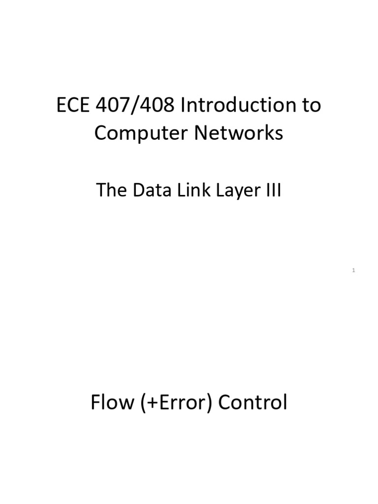 3 - DataLink - Flow Control | PDF