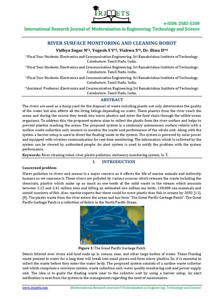 River Surface Cleaning Robot Papar 4 | PDF