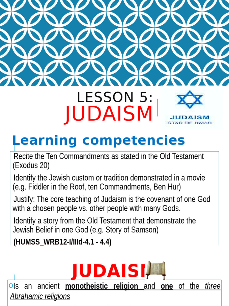 World Religions and Belief Systems Lesson-4-Judaism | PDF