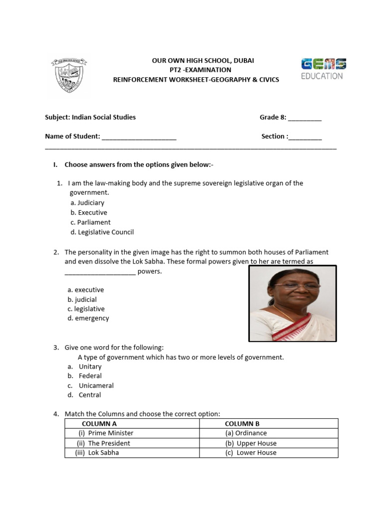 Grade 8 Geography & Civics Exam Worksheet | PDF | Agriculture | Food ...