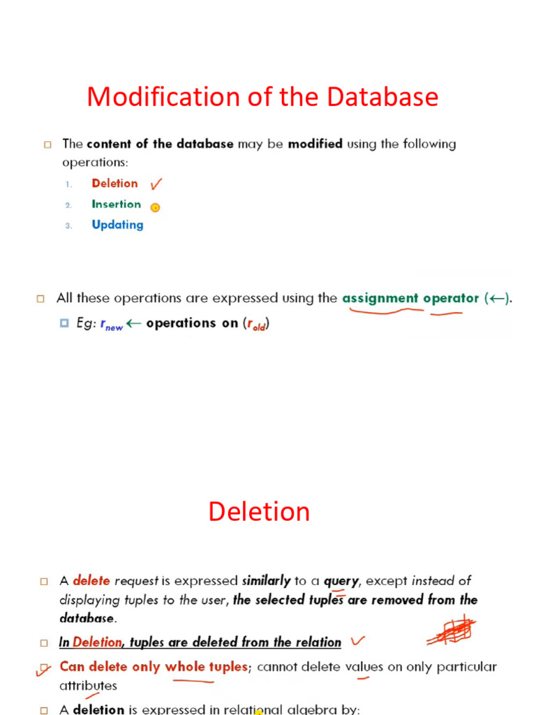 Database Modification and Views Guide | PDF