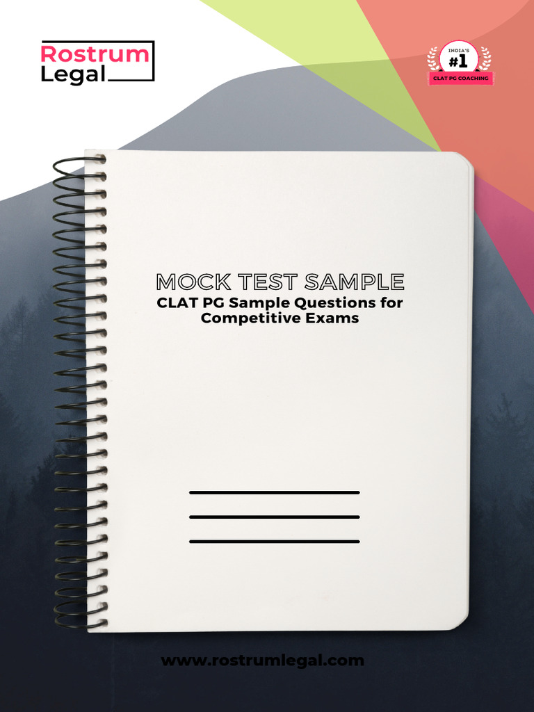CLAT PG 2025 Mock Test Sample | PDF