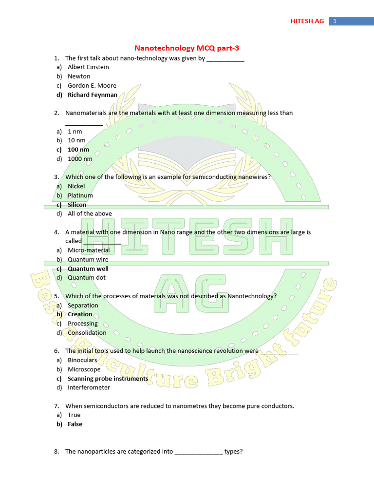 Nanotechnology part 3-1 | PDF