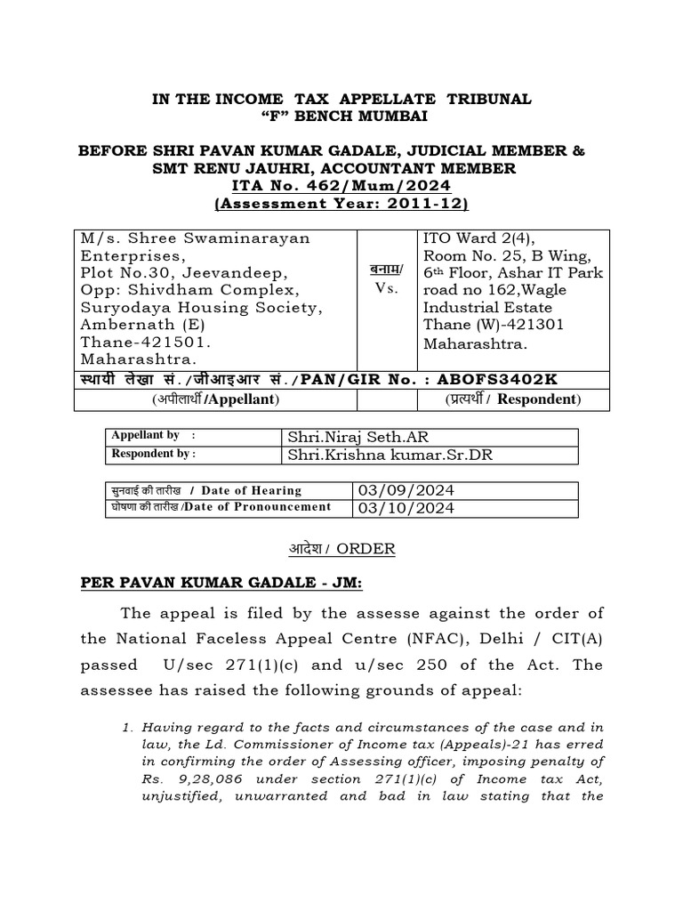 Mum Itat On 148 Penalty | PDF