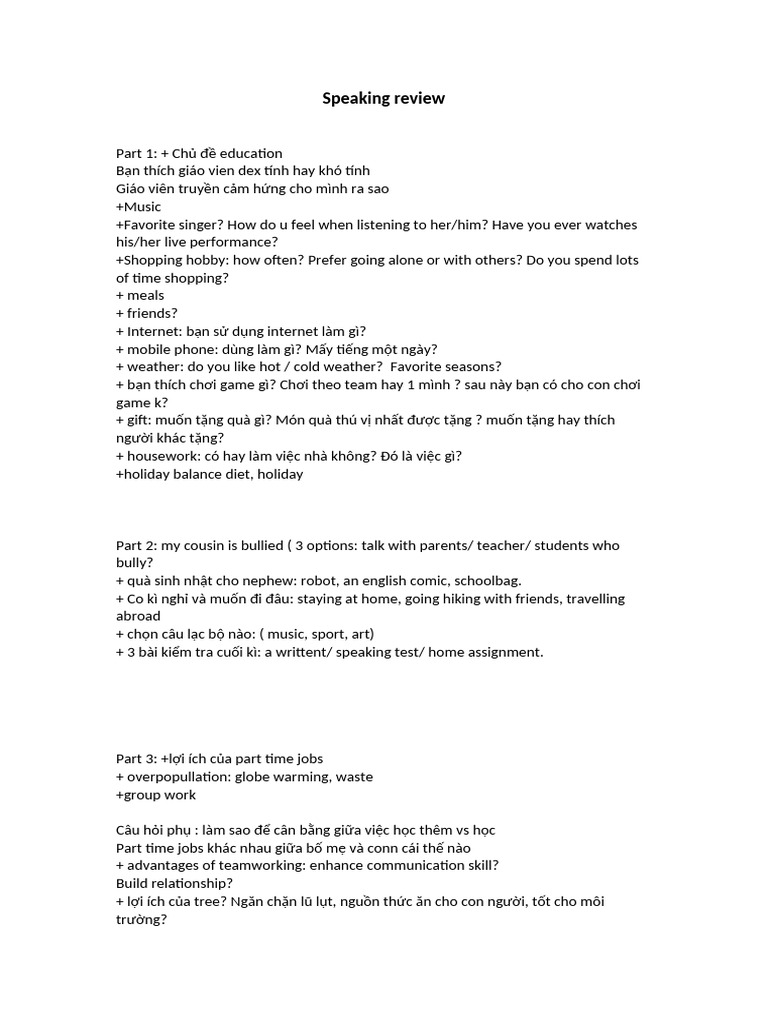 topic speaking | PDF