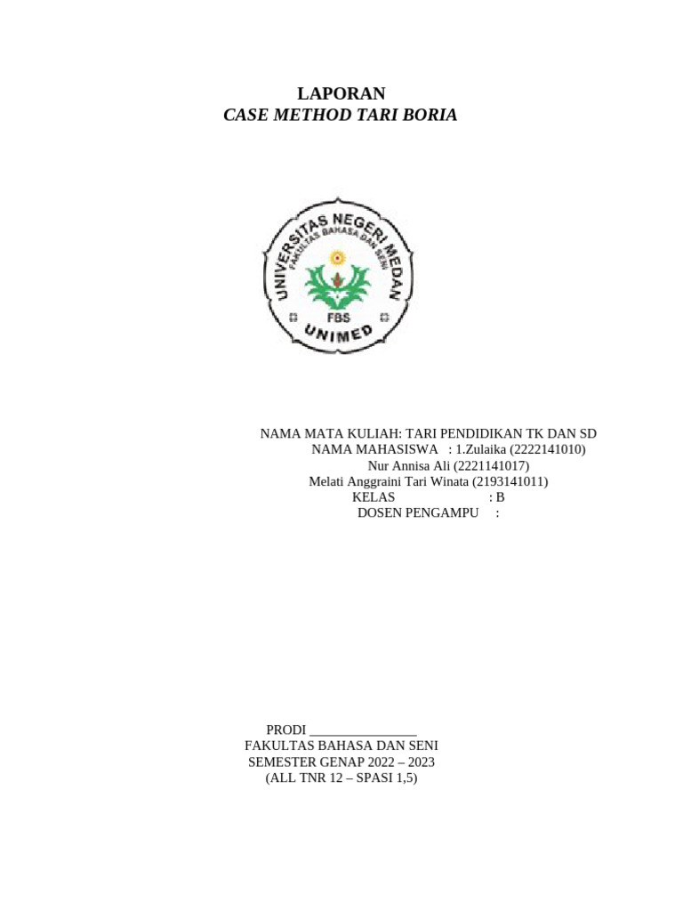 Template Laporan Case Method | PDF
