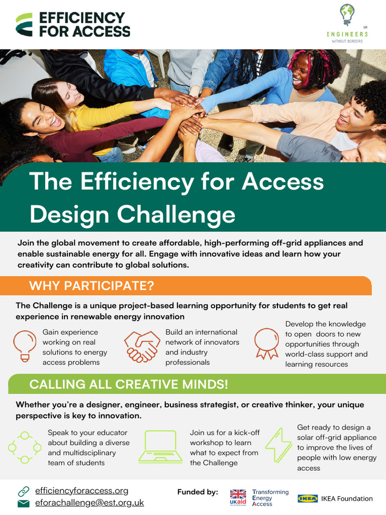 Flyer for the Efficiency for Access Design Challenge 2024-2025 | PDF