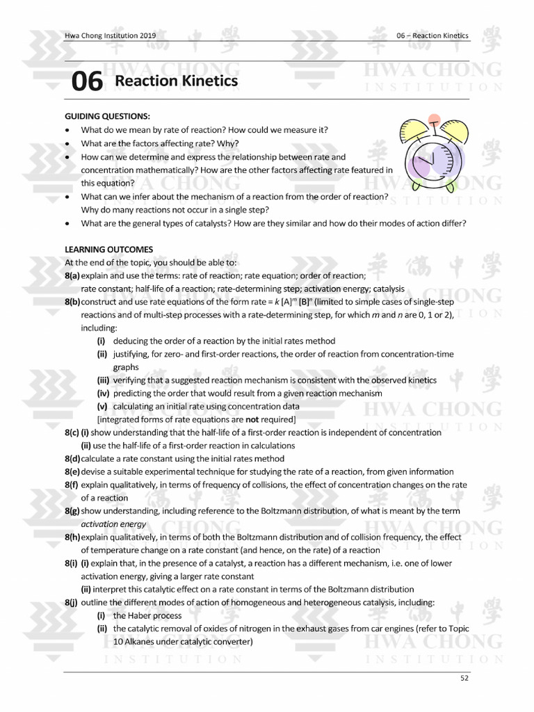 06 Reaction Kinetics | PDF 06 Reaction Kinetics | PDF