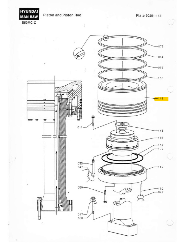 Piston and Piston-Crown Drawing From Manual | PDF