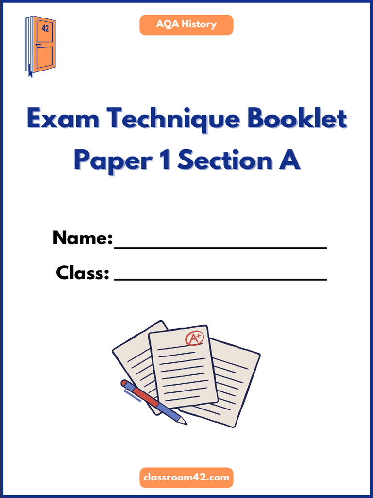 AQA GCSE History Exam Technique Booklet Paper 1 Section A | PDF