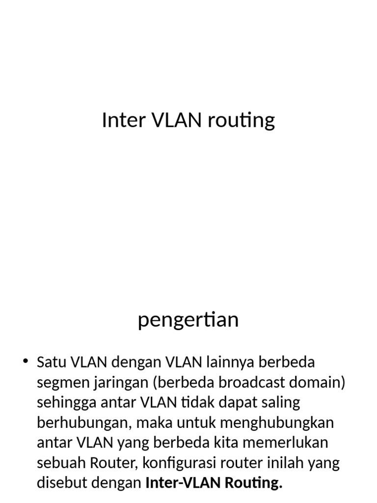 .Inter Vlan Routing | PDF