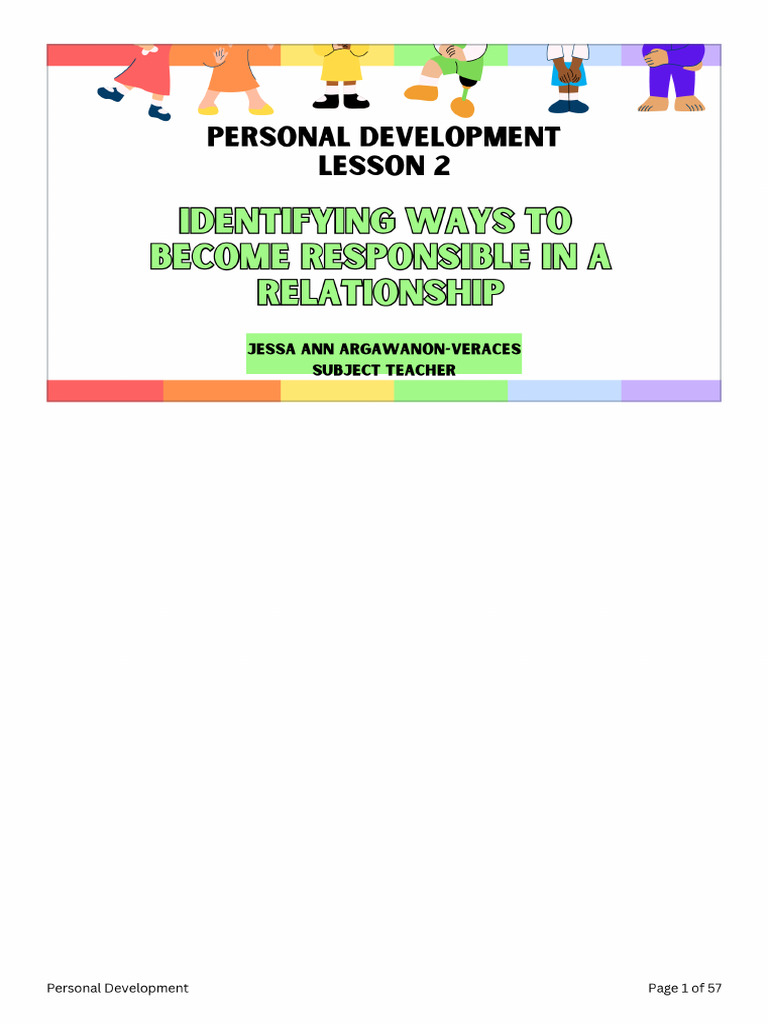 Personal-Development QUARTER 2 LESSON 2 | PDF