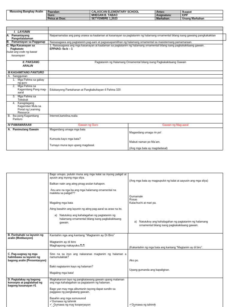 Grade 4 Sept 1 | PDF