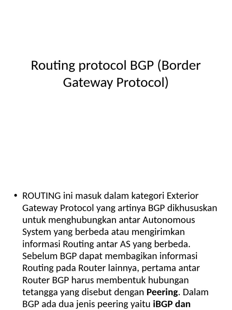 Border Gateway Protocol iBGP Peering Pada Cisco | PDF