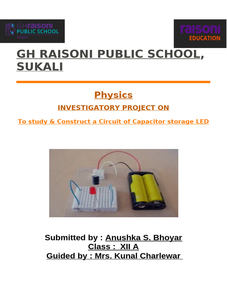 GH Raisoni Public School, Sukali: Physics | PDF