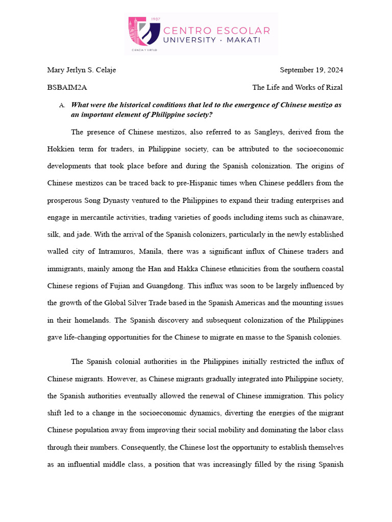 The Life and Work - M2L1 - Tracing Rizal's Historical Roots - While Task 1 | PDF | Politics ...