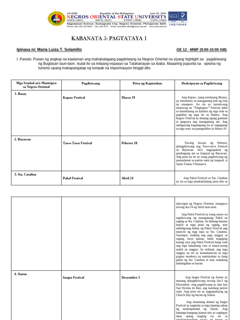Kabanata 5 Pagtataya (final) | PDF