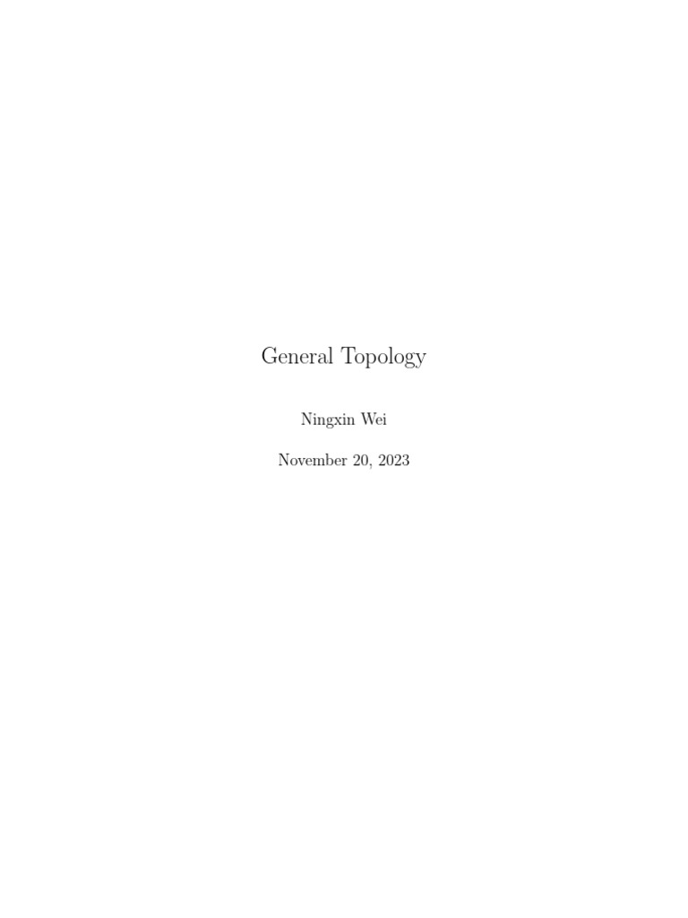 General Topology | PDF