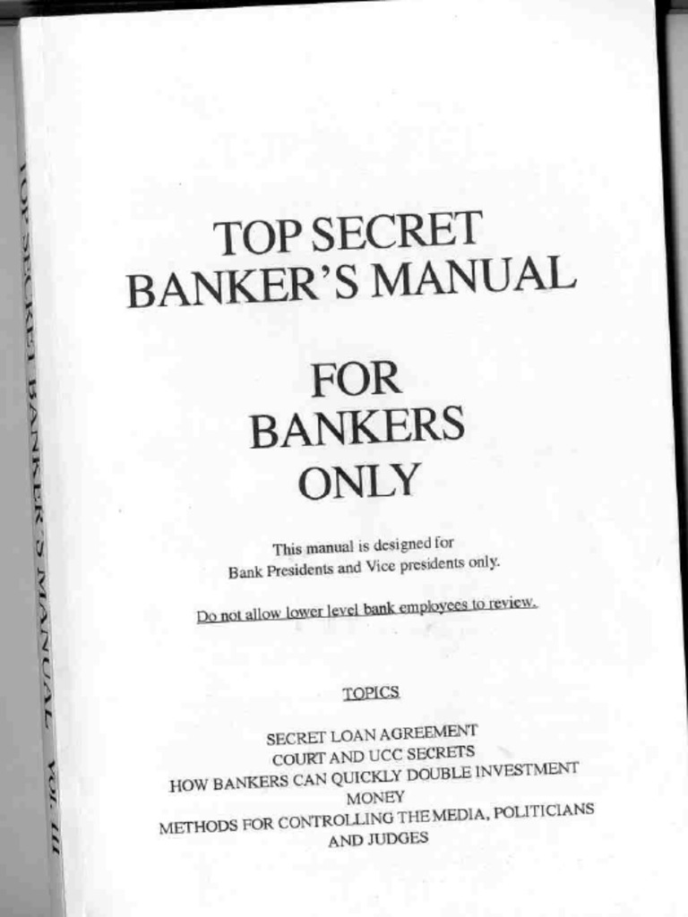 Secret Bankers Manual | PDF