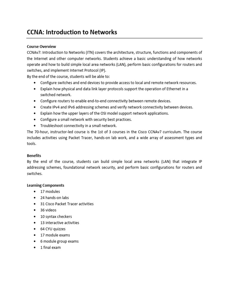 ITN Overview | PDF | Computers