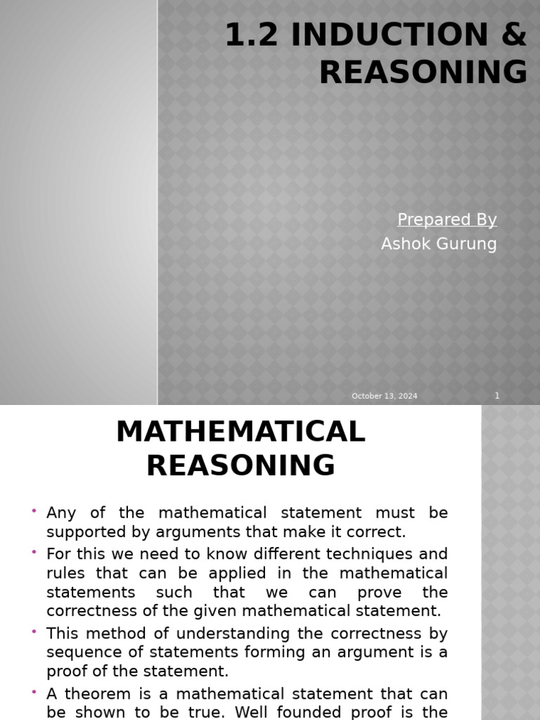 Induction | PDF | Argument | Logic