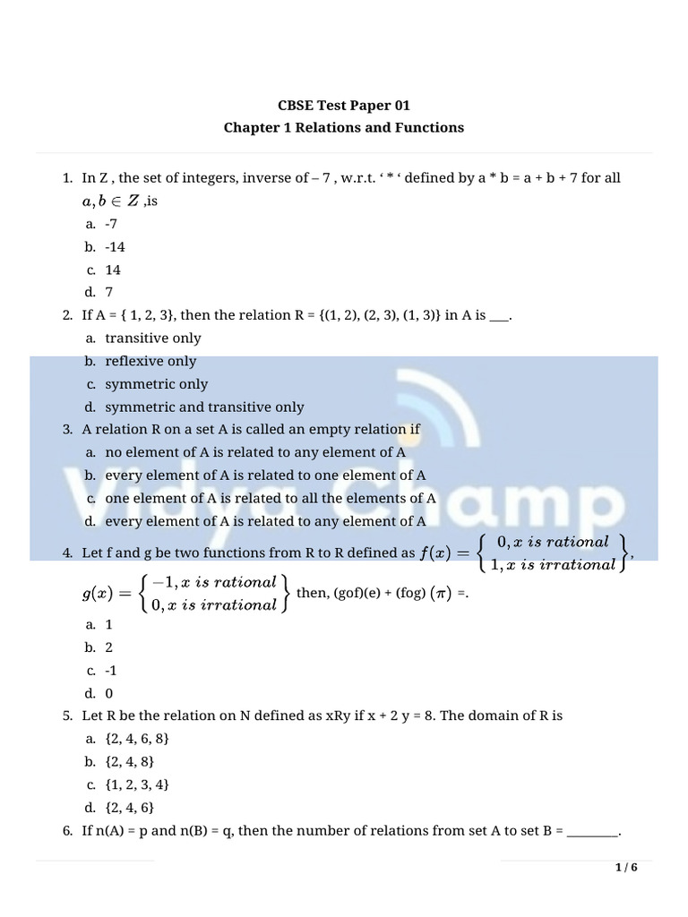 Maths Chapter 1 | PDF