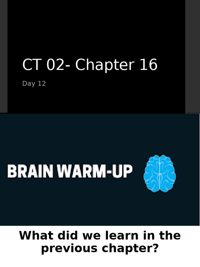 CT06 Chapter 16 Demo Lesson Assessment | PDF