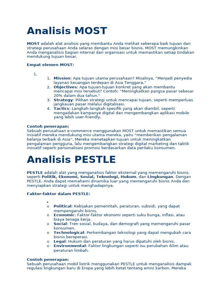 Analisis MOST | PDF