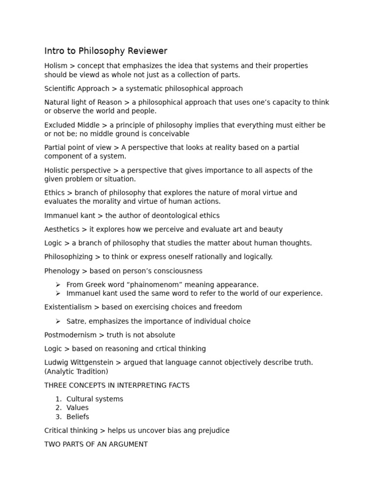 Intro to Philo Reviewer | PDF