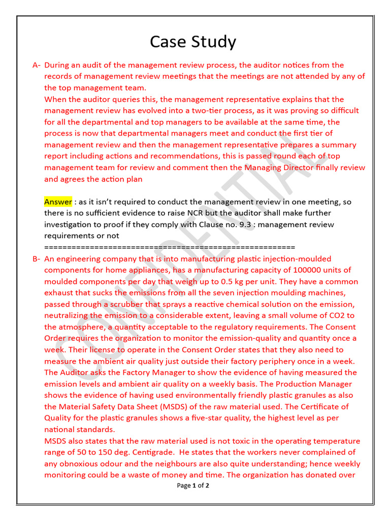 Audit Findings on ISO 14001 Compliance | PDF | Audit | Regulatory Compliance