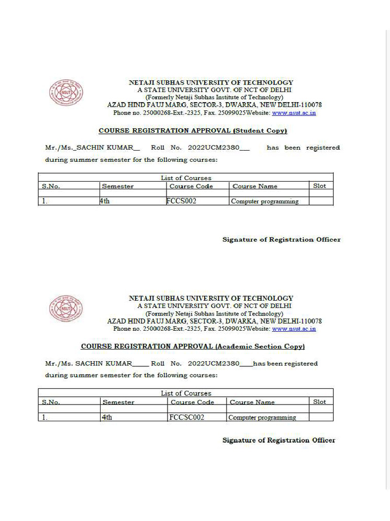 Registration Form | PDF
