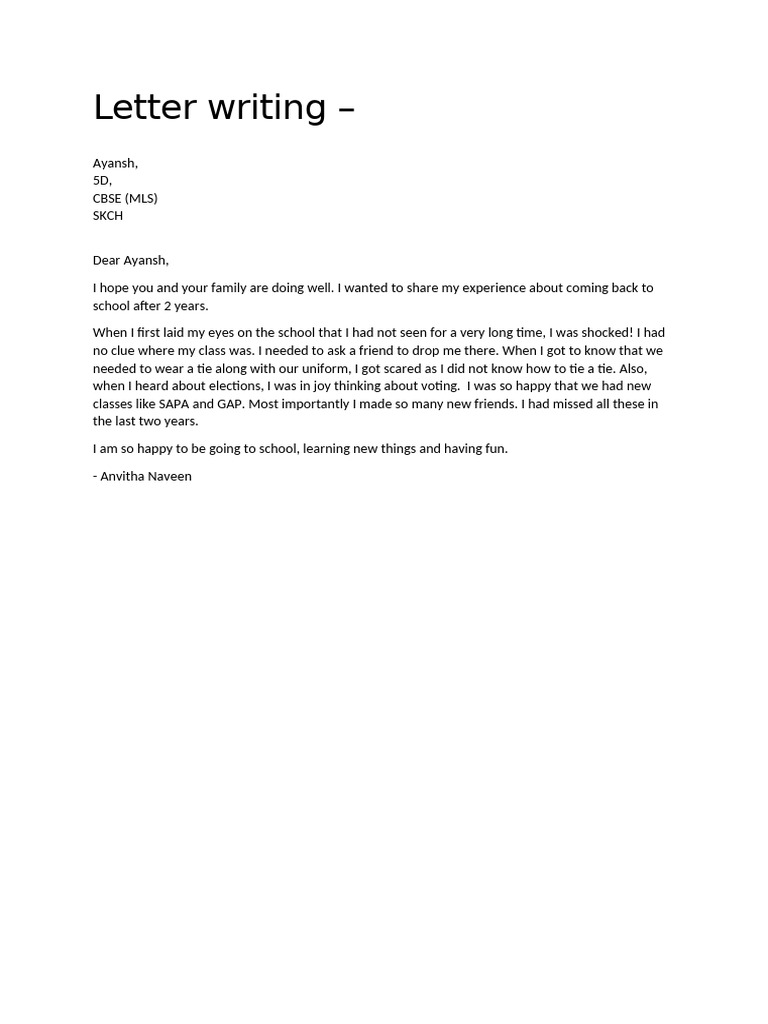 Letter Writing | PDF