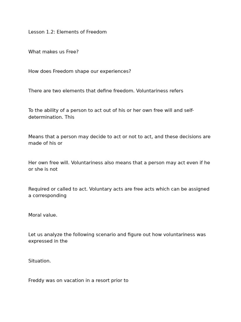 Elements of Freedom | PDF