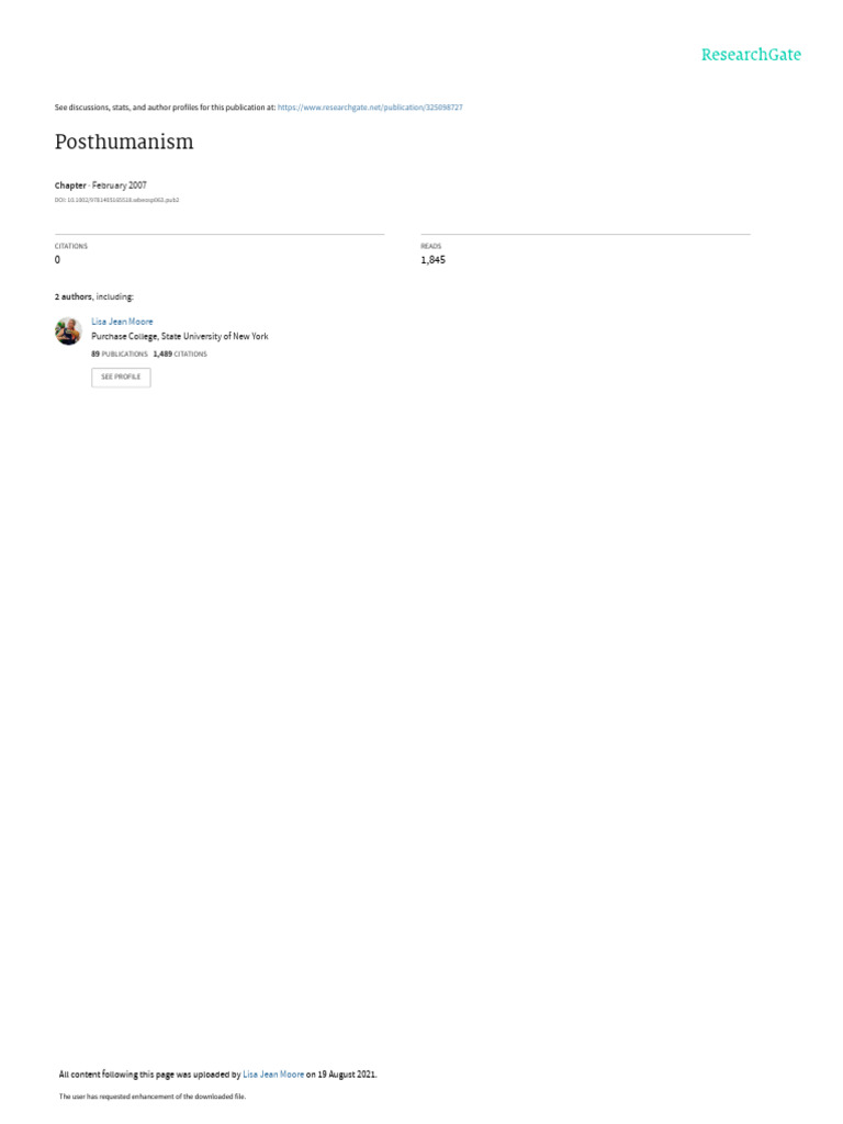 Posthumanism | PDF